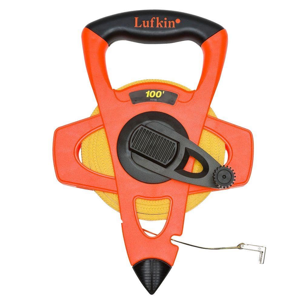 Crescent Lufkin 100 ft. SAE Fiberglass Long Tape Measure with 1/8 in ...
