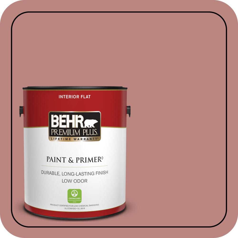 BEHR PREMIUM PLUS 1 gal. #S150-4 Red Clover Flat Low Odor Interior ...