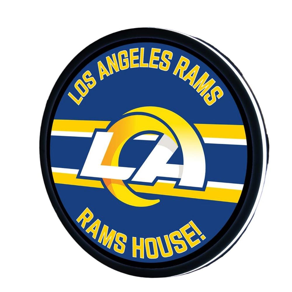 Evergreen Los Angeles Rams 15 in. Round Plug-in LED Lighted Sign ...