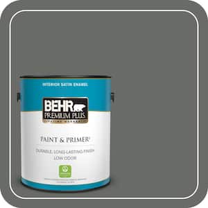 BEHR ULTRA 1 gal. #BNC-26 Lunar Basalt Extra Durable Semi-Gloss Enamel ...