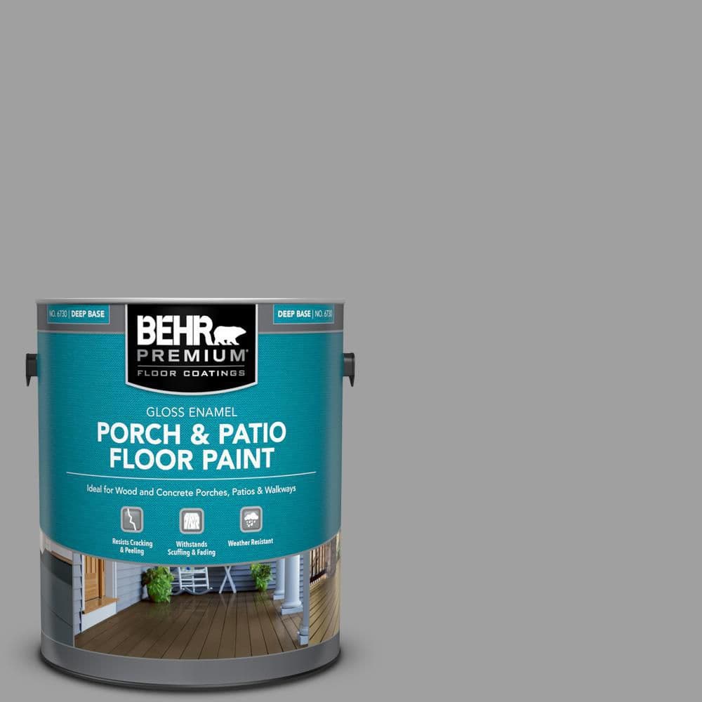 BEHR PREMIUM 1 gal. #PPU26-06 Elemental Gray Gloss Enamel Interior ...
