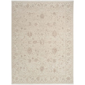 Nourison Outlines Ivory 8 ft. x 10 ft. Medallion Traditional Area Rug ...