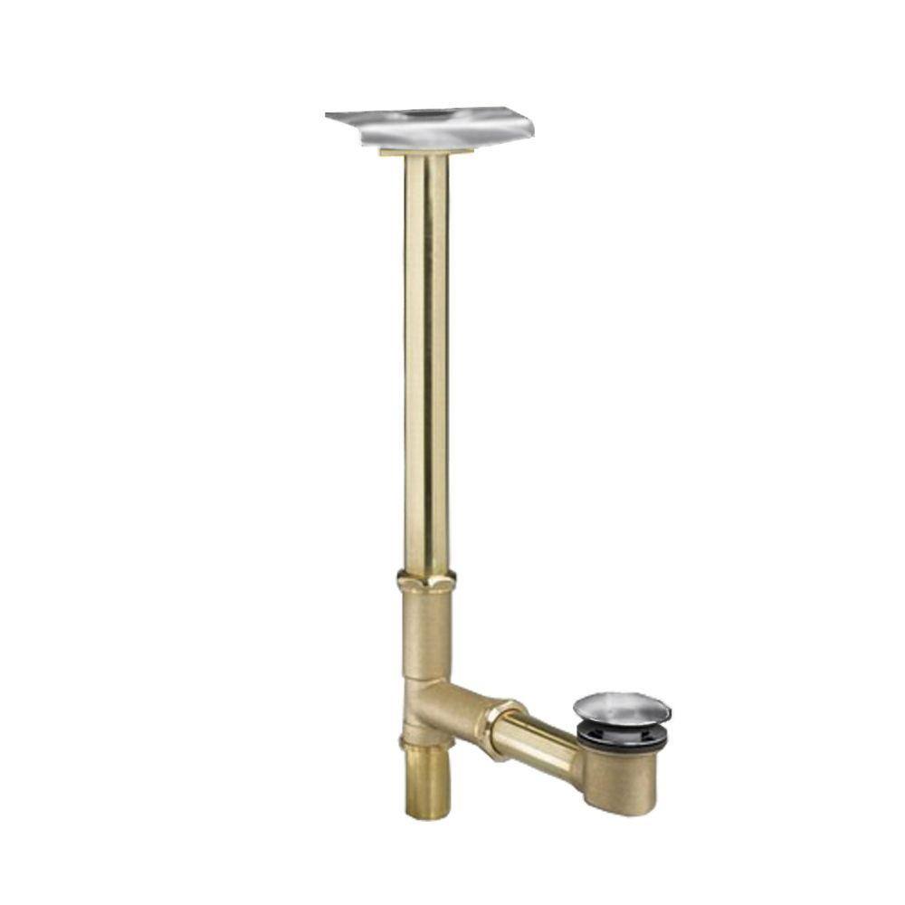 American Standard Max 1-1/2 in. Brass Deep Soak Drain in Satin Nickel ...