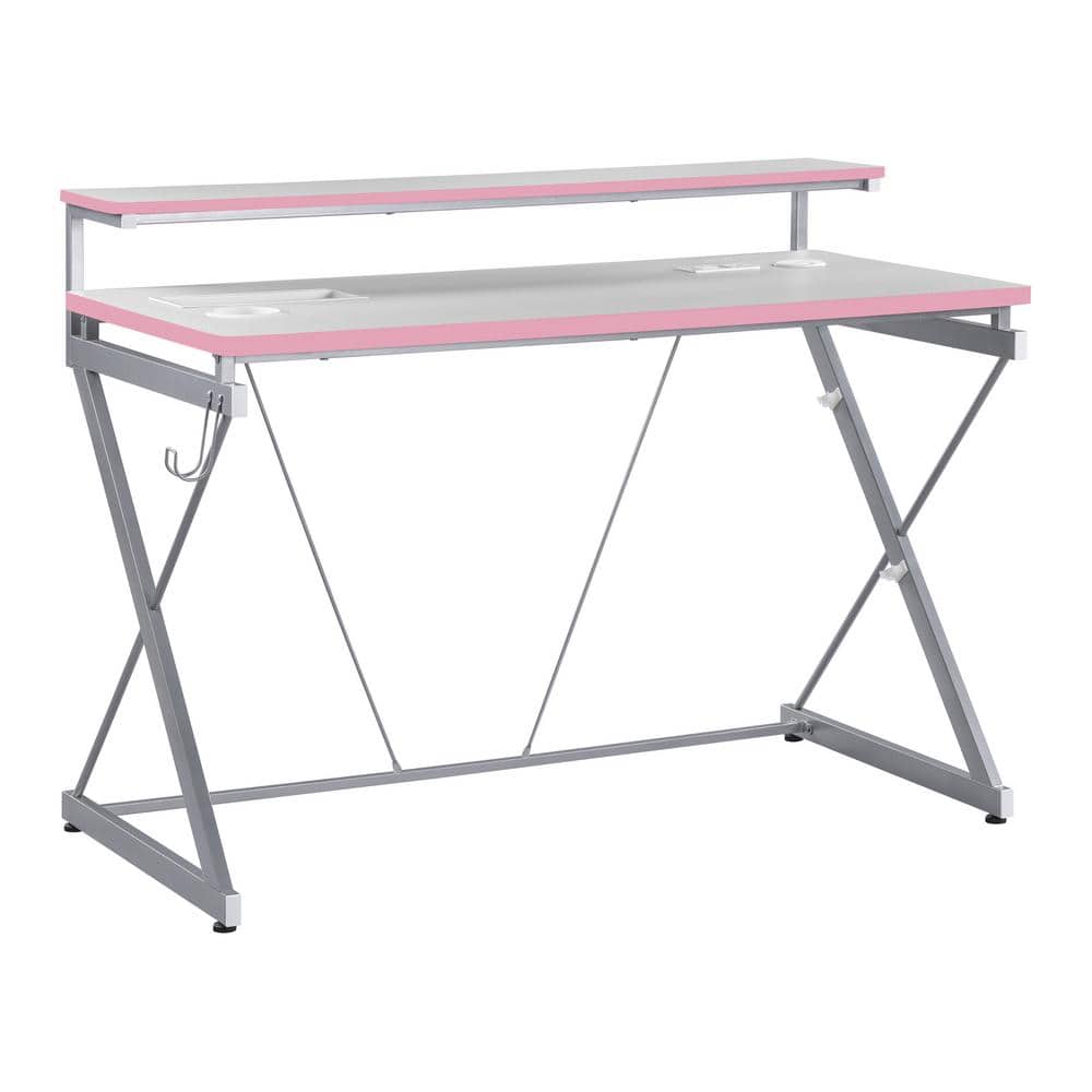 OSP Home Furnishings Emulator Battle Station 47.75 in Rectangle Pink ...