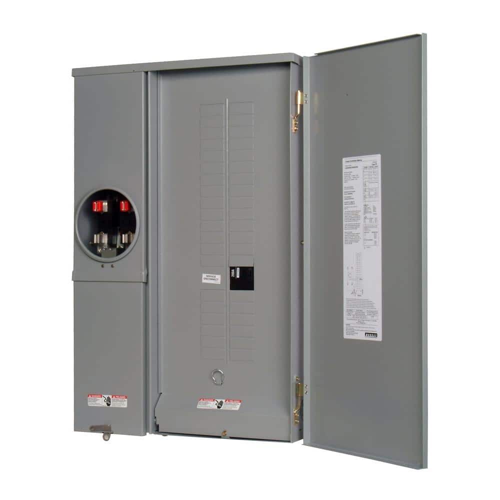 Murray 200-Amp 40-Space 40-Circuit Combination Meter Socket Load Center ...