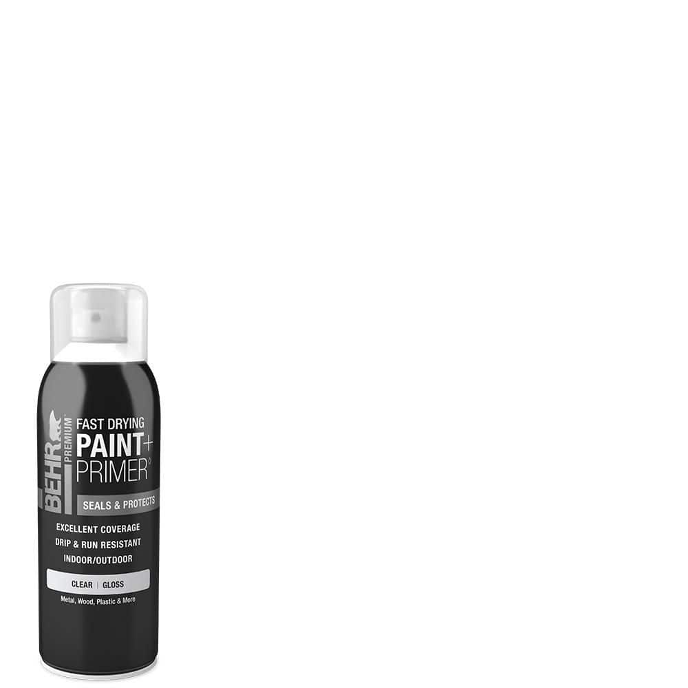 BEHR PREMIUM 11 oz. Clear Gloss Interior/Exterior Spray Paint and ...