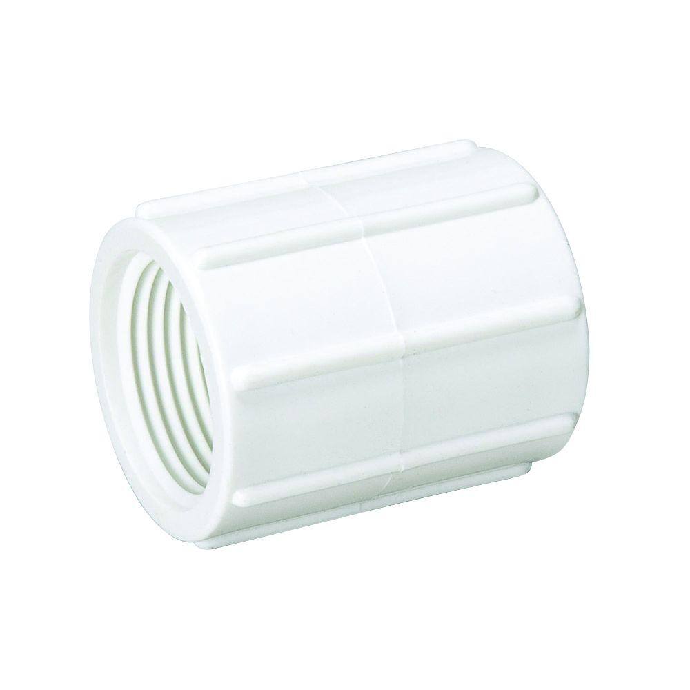 1/2 in. x 1/2 in. Sch. 40 PVC Pressure FPT x FPT Coupling 430-005HC ...