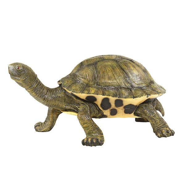 Design Toscano 23 in. H The Tranquil Tortoise Giant Garden Sculpture ...