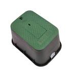 DURA 12 in. x 17 in. x 12 in. Deep Meter Box in Black Body Green Lid ...