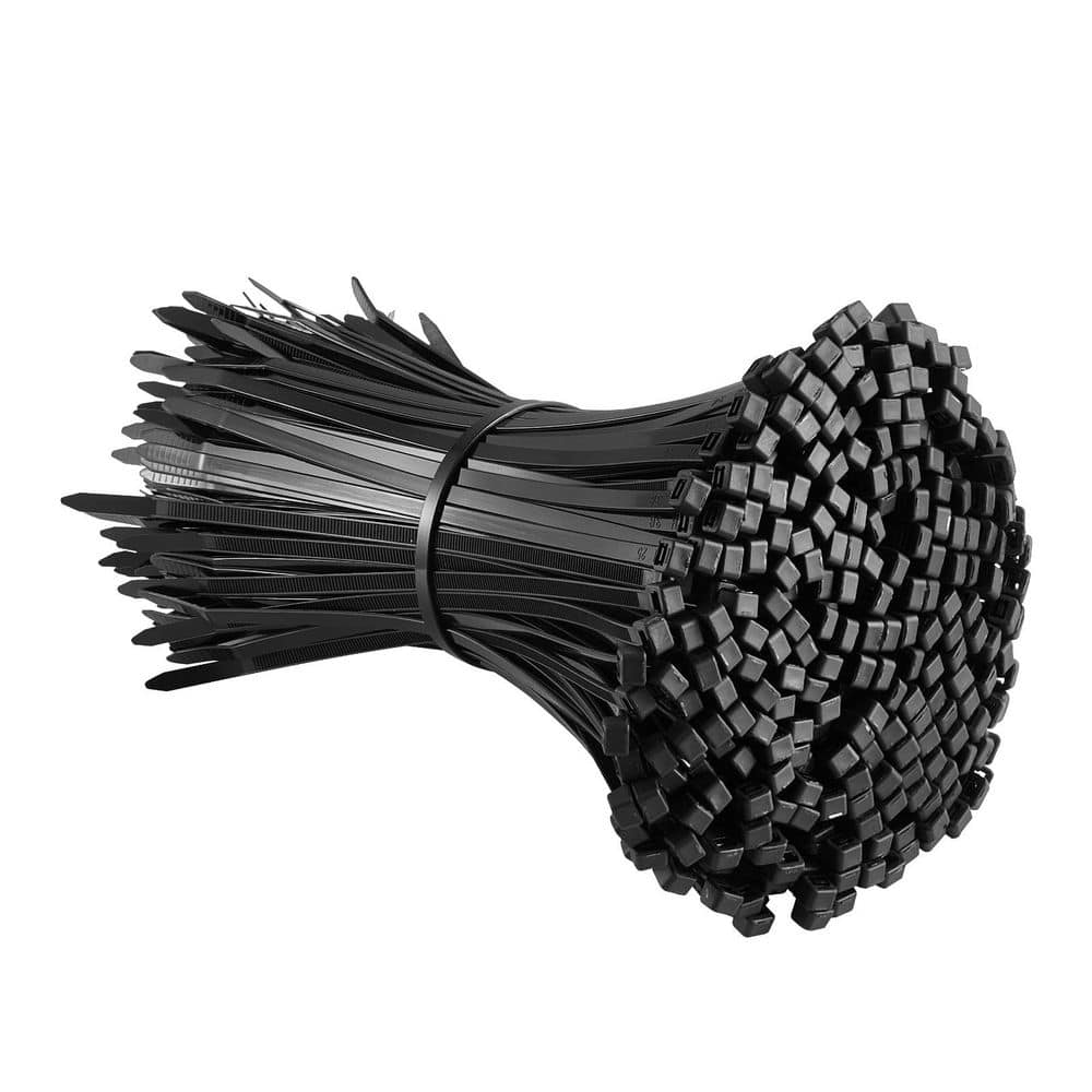SKYSHALO 1000 Pack Cable Zip Ties 8 in. Heavy Duty Cable Wire Ties with ...