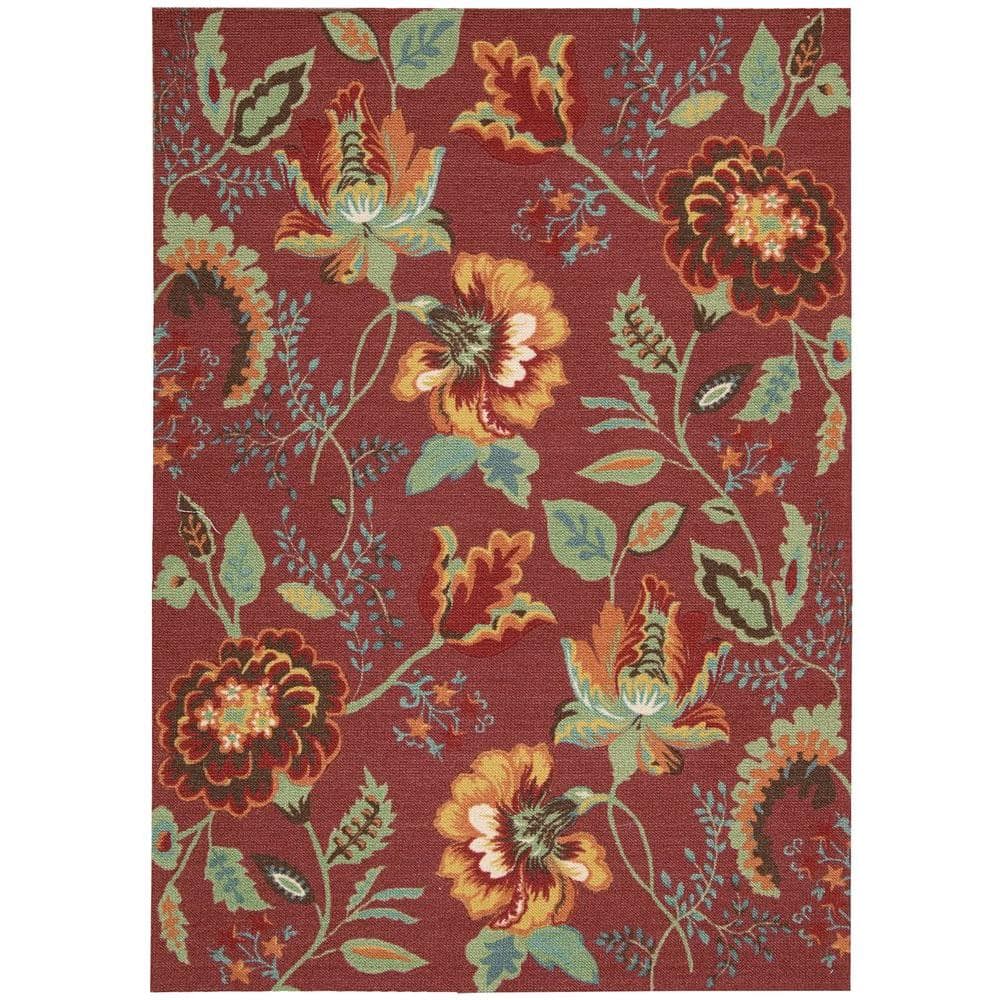 Nourison Vista Brick 5 ft. x 7 ft. Geometric Glam Area Rug 138095 - The ...