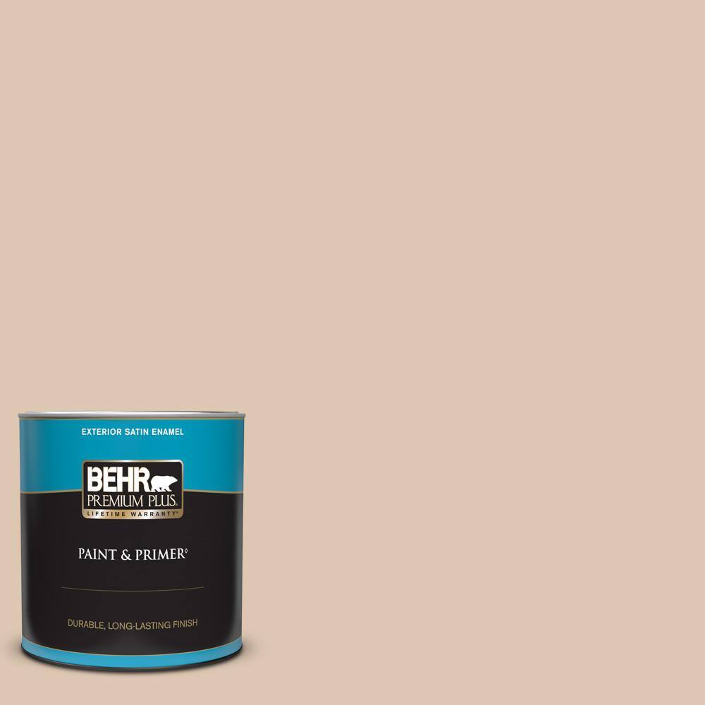 BEHR PREMIUM PLUS 1 qt. #280E-2 Arabian Sands Satin Enamel Exterior ...