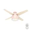 Hunter Cranbrook 52 in. LED Low Profile Indoor Blush Pink Ceiling Fan ...
