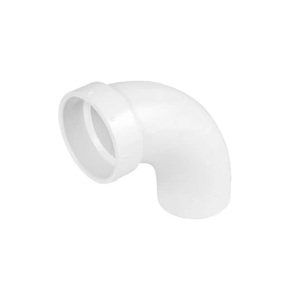PLUMBFLEX 1-1/2 in. White Rigid PVC DWV Long Sweep 90° Street Elbow, 0. ...