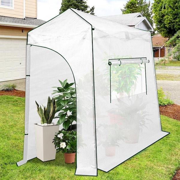 EAGLE PEAK 9 ft. W x 4 ft. D Portable Lean to Walk-In Pop-Up Gardening ...