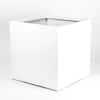 Vasesource Cube 16 in. x 16 in. x 16 in. Glossy White Fiberglass Square ...