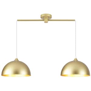 Nathan James Percy Modern 2-Light Pendant Light Fixture with Metal ...