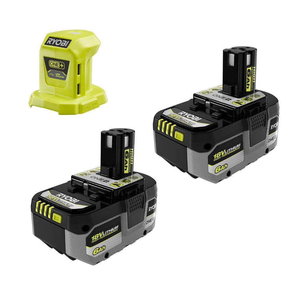 RYOBI ONE 18V Cordless Portable Power Source with 6.0 Ah HIGH PERFORMANCE Battery 2 Pack P743 PBP2007 The Home Depot