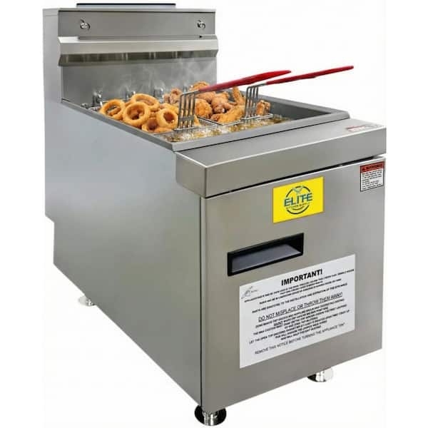 Elite Kitchen Supply 19 Qt. 35 lbs. Stainless Steel Natural Gas NSF ...