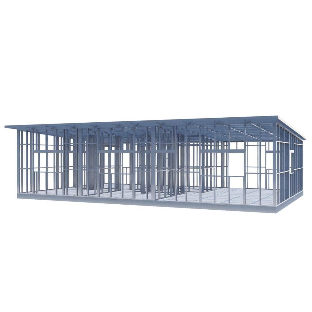 BEDROCK BUILDING GROUP L Steel Frame Home Kit for 3-Bed 2-Bath 1050 sq ...
