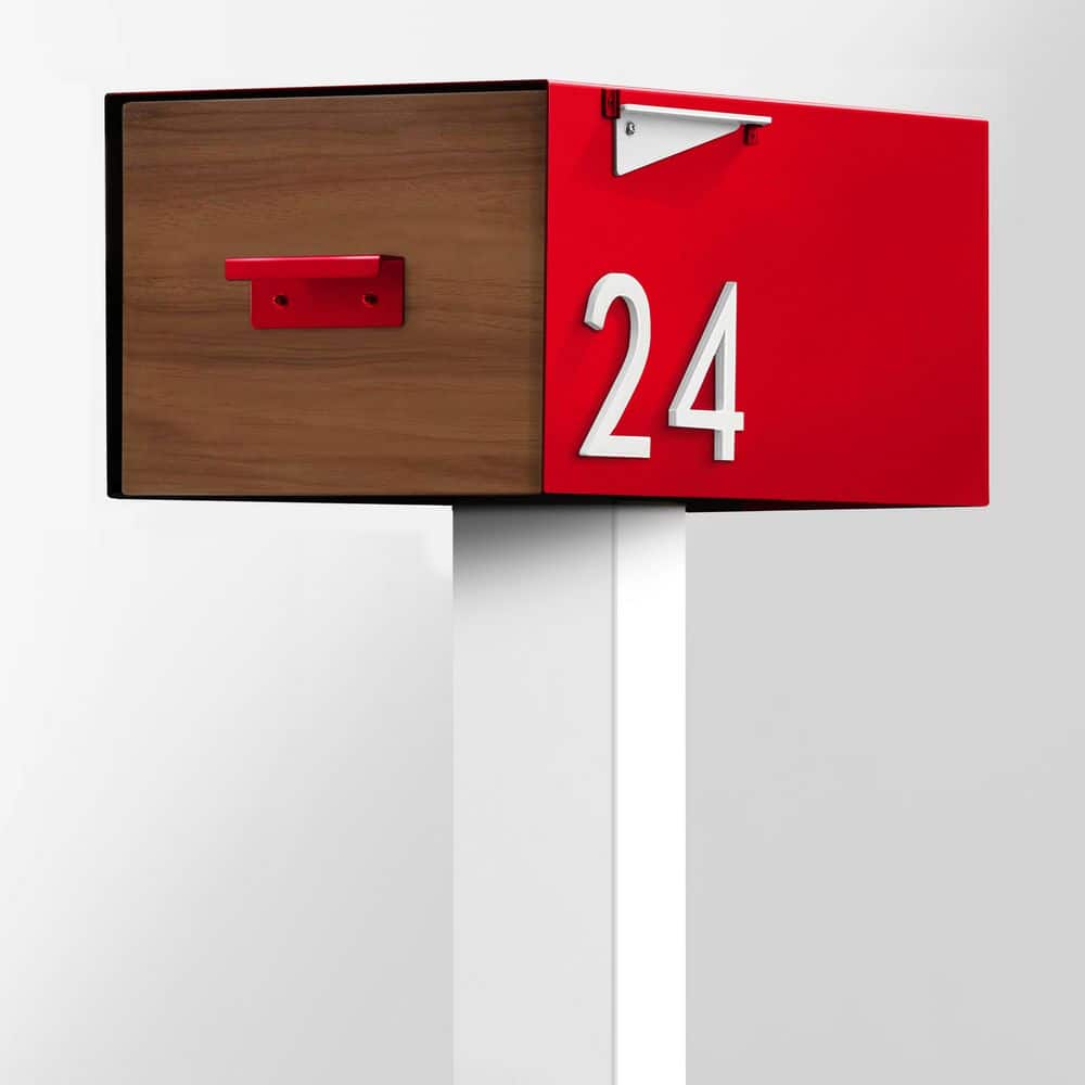 POST & PORCH The Malone Color Series-Large Red Malone Post Mounted ...