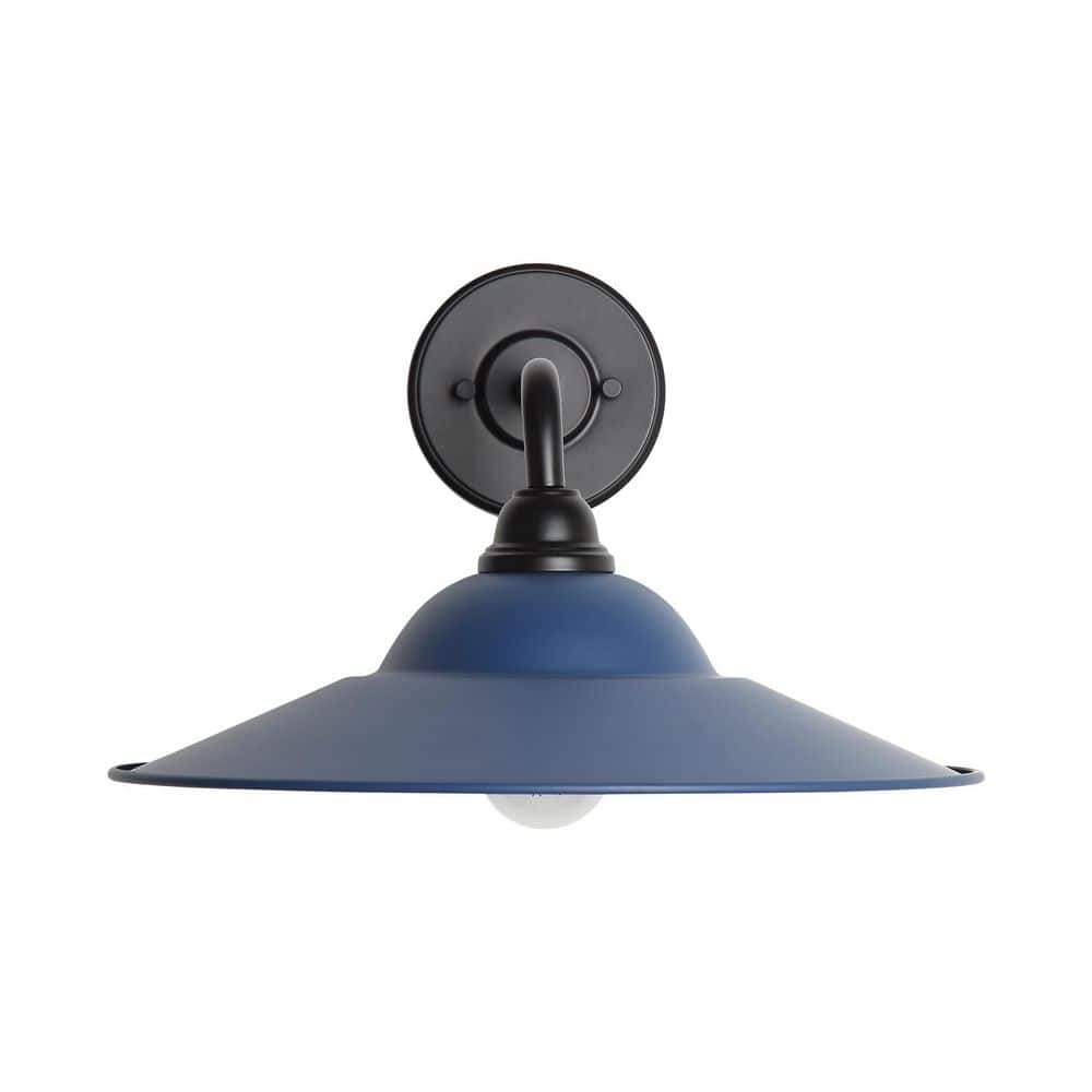 Golden Lighting Croma 15 in. Matte Black Outdoor Hardwired Wall Sconce ...