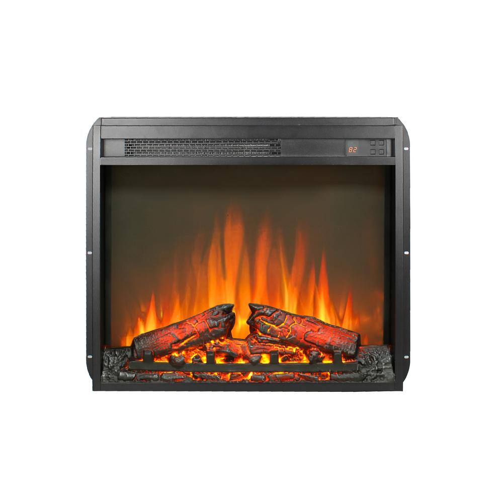 Nivencai 24 in. Wall Mount Electric Fireplace Insert in Black with ...