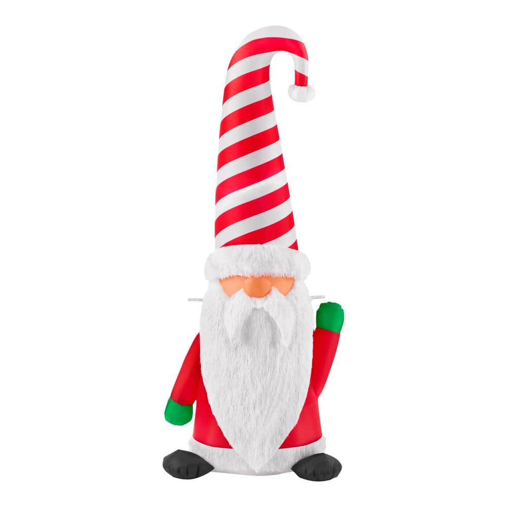 Gemmy 5 ft Pre-Lit LED Airblown Santa Gnome Christmas Inflatable ...