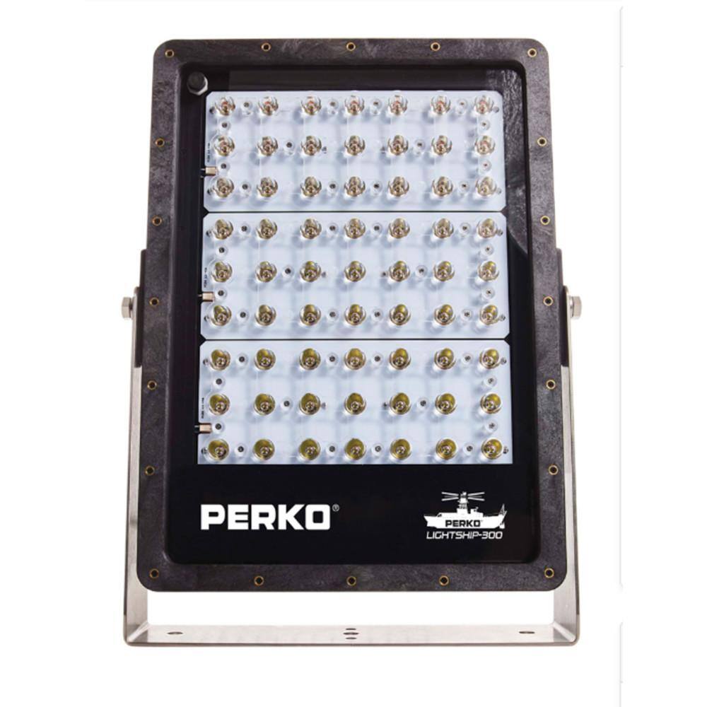 perko Lightship 300 High Performance LED Floodlight-40,000 Lumens, Black 1643300F0B - The Home Depot
