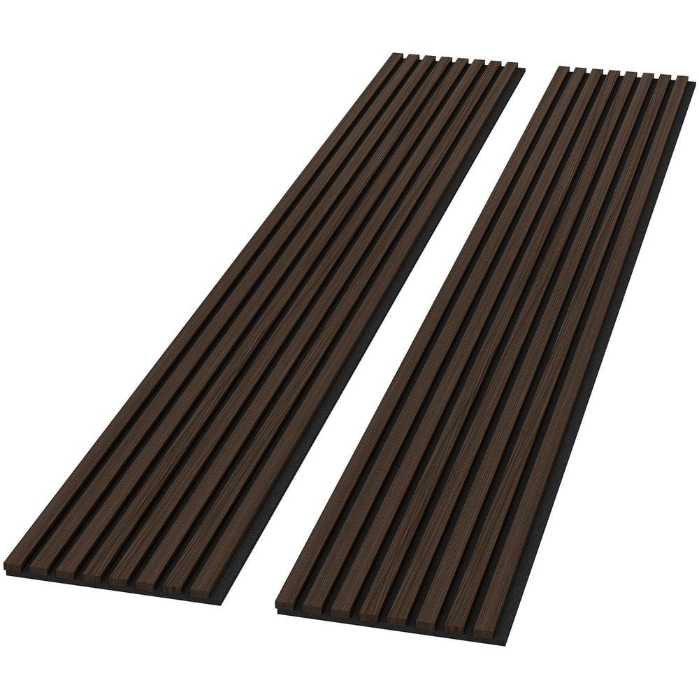maocao hoom 2 Pack Acoustic Solid Wood Wall Panels 94.49 in. x 12.6 in ...