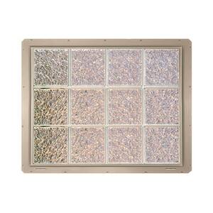 CrystaLok 39.25 in. x 24.25 in. x 3.25 in. Ice Pattern Vinyl Framed ...
