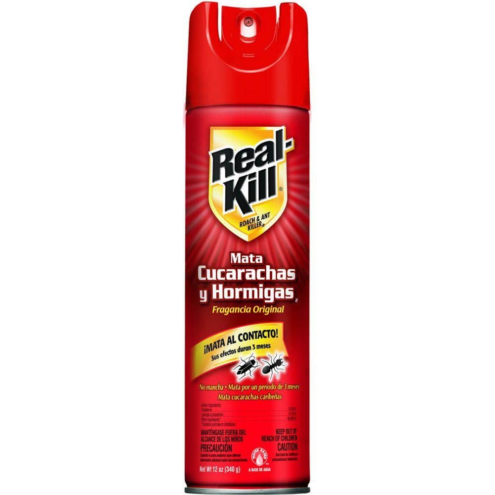 Real-Kill Roach and Ant Killer 12 oz. Aerosol Unscented Spray (Spanish ...
