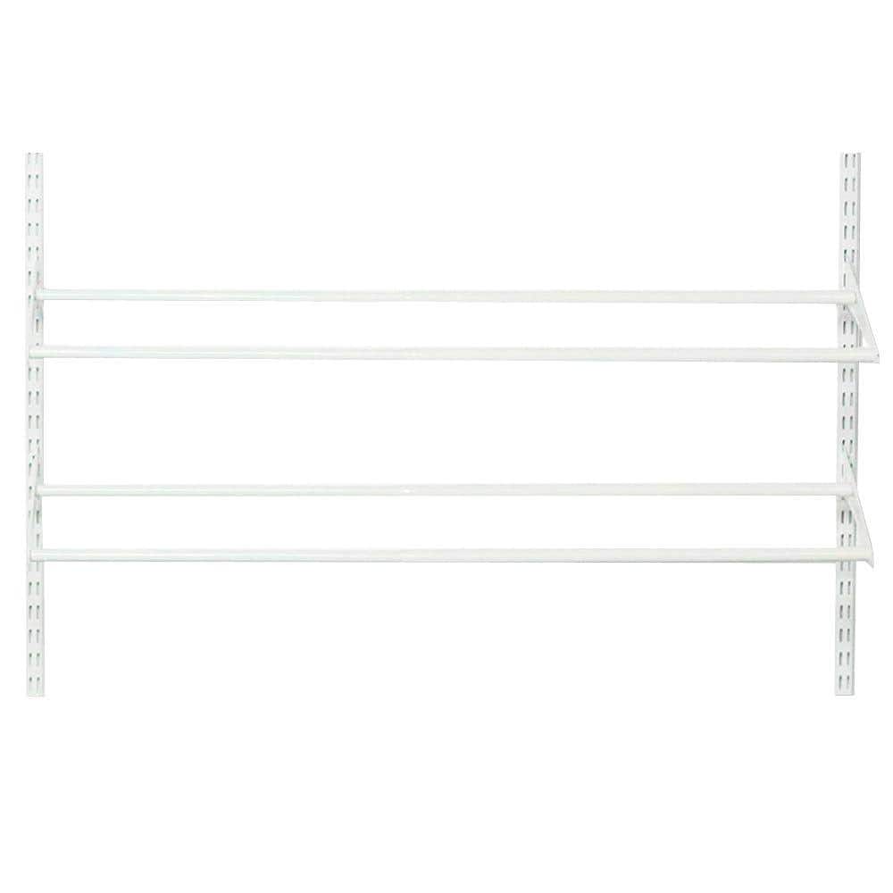 ClosetMaid ShelfTrack Expandable 2-Rack Shoe Organizer - White