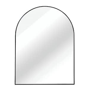 Eoviamne Arcadia 30 in. W x 40 in. H Arched Silver Aluminum Framed Wall ...