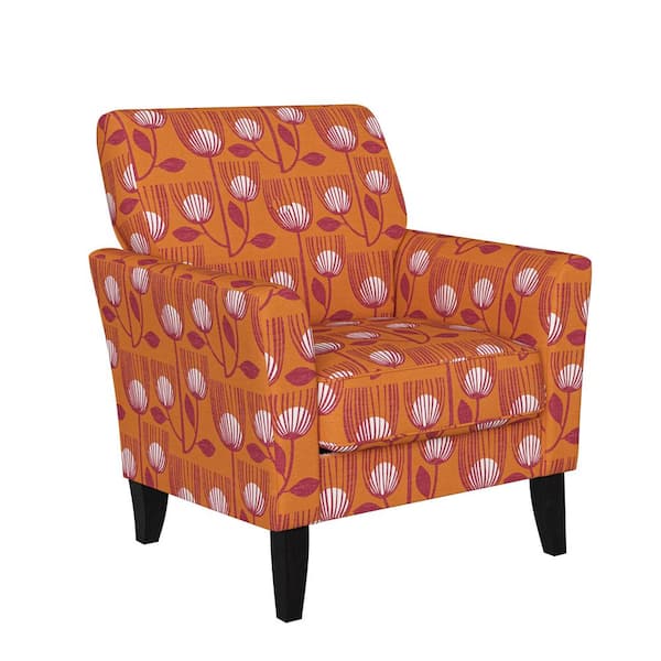Handy Living Travix Flared Arm Chair in Orange Modern Tulip A150705 ...