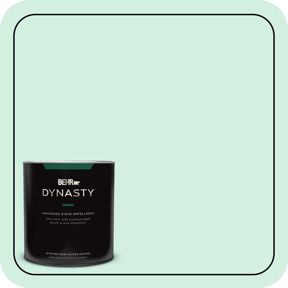 BEHR DYNASTY 1 qt. #P420-1 Spring Frost Semi-Gloss Enamel Interior ...