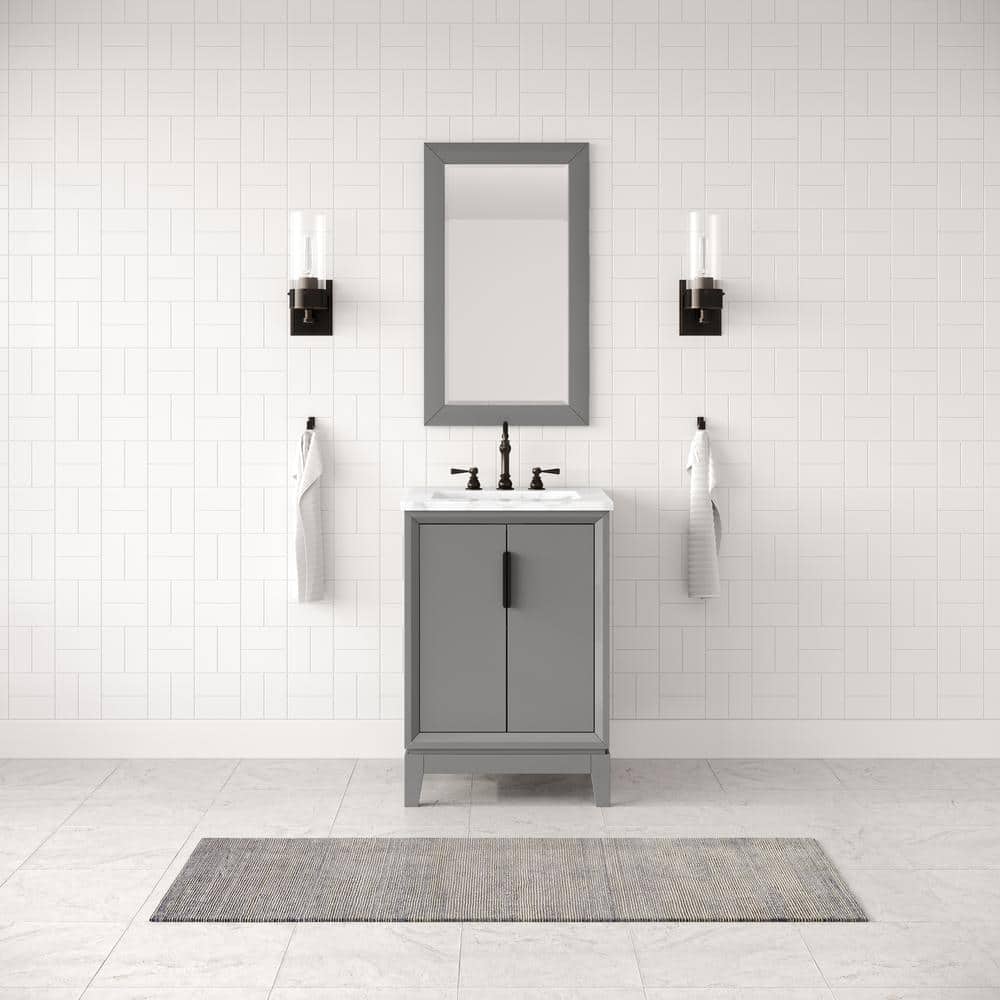 Reviews for Water Creation 24 in. Single Sink Bath Vanity in Carrara ...