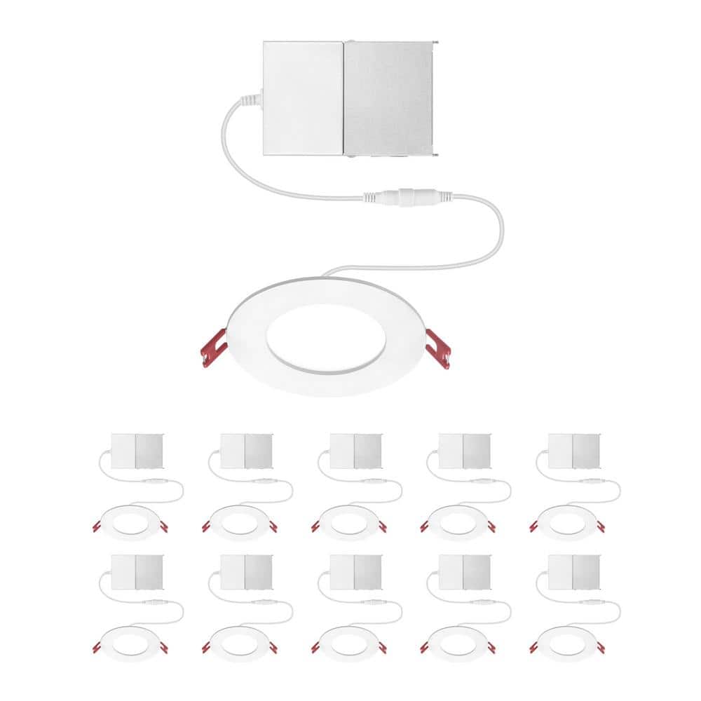 Commercial Electric Value Series 4 in. Slim Canless Lights - White ...