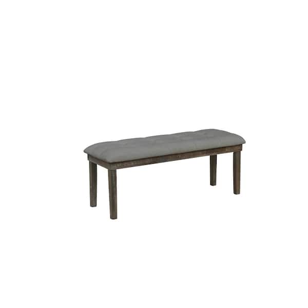 Best Quality Furniture Ricky 48 in. Rectangle Gray Solid Wood Linen ...