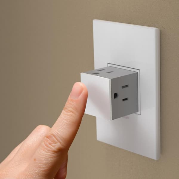 Popout White Wall Power Outlet Single Gang Commercial Floor Boxes