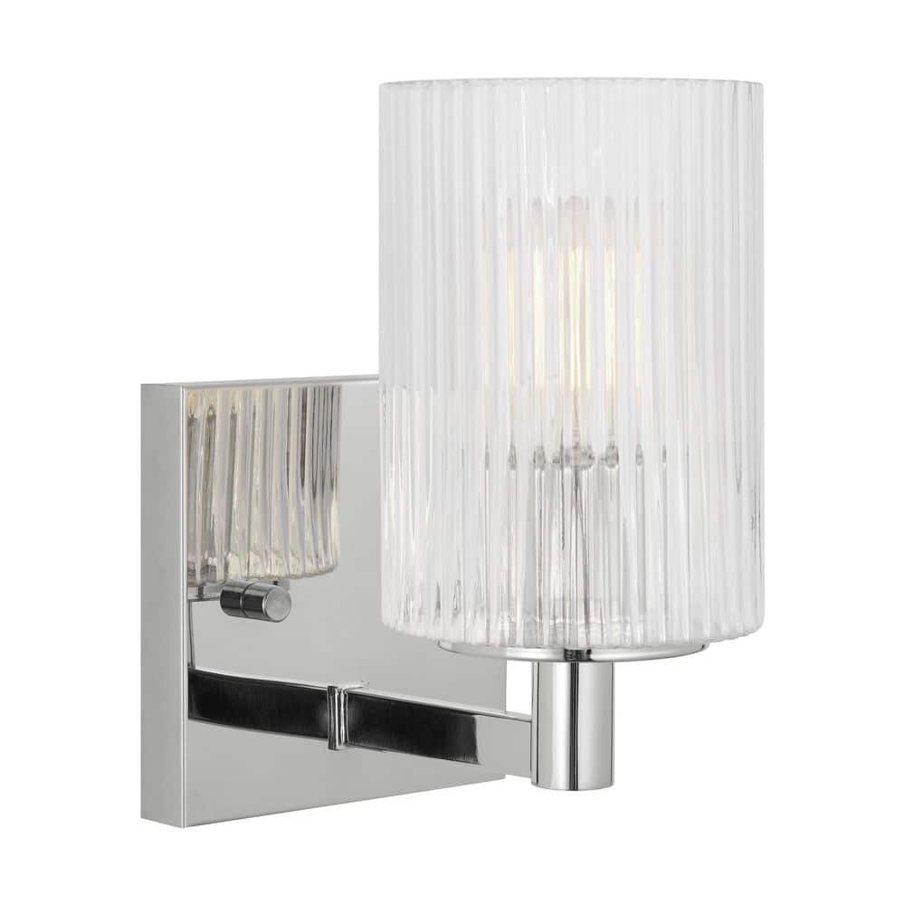Generation Lighting Lando 4.75 in. W x 7.75 in. H 1-Light Chrome ...