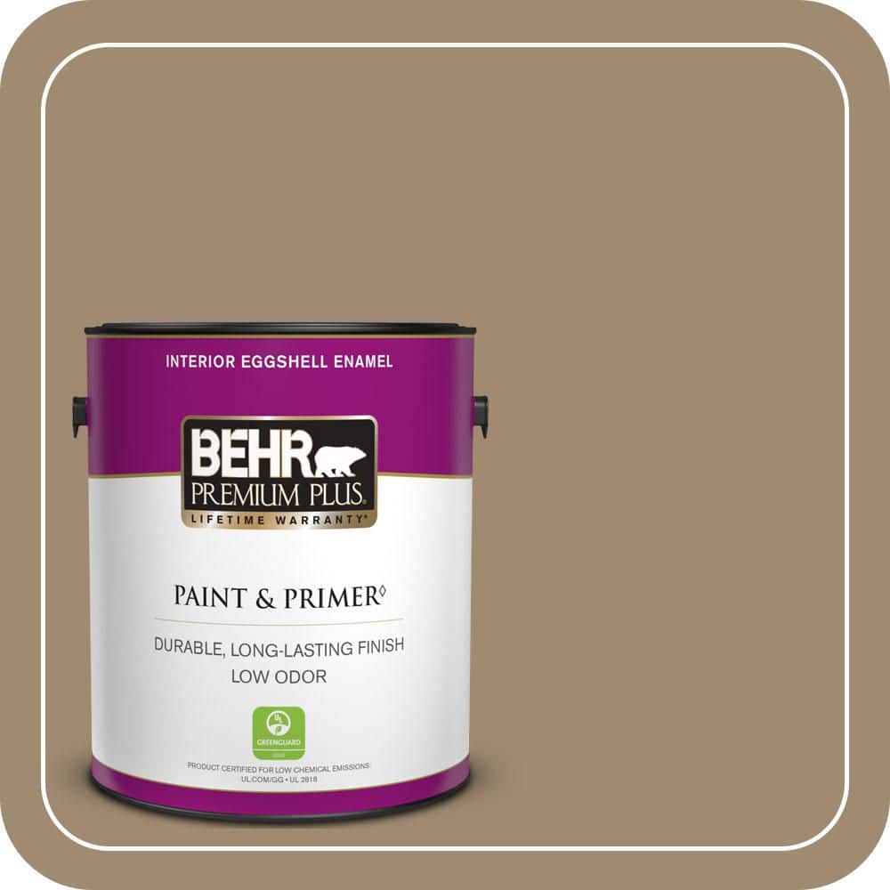 BEHR PREMIUM PLUS 1 gal. #PMD-102 River Mud Eggshell Enamel Low Odor ...