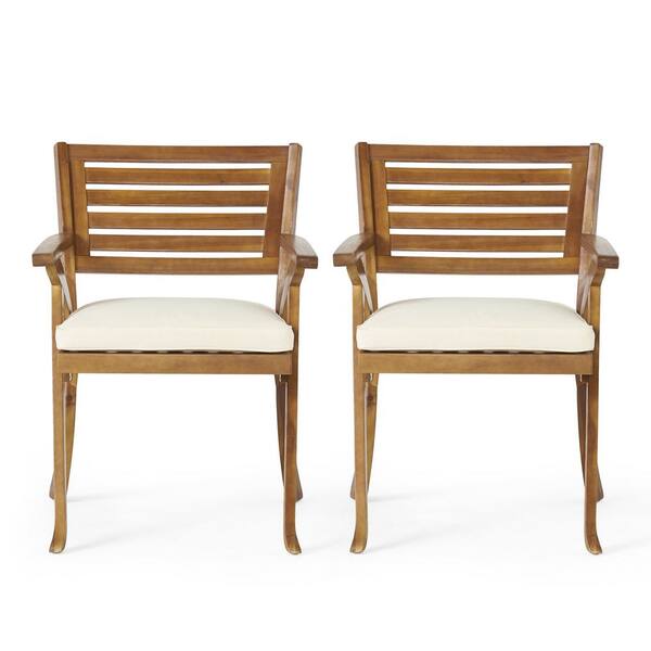Outdoor Wood Dining Chair Set of 2 ZN-2099 - The Home Depot