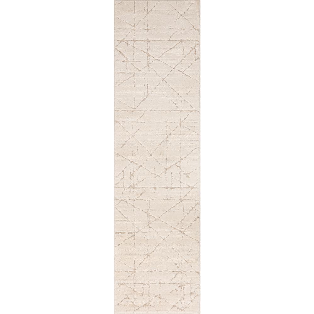 Concord Global Trading Malibu Ivory 2 ft. x 7 ft. Contemporary Runner ...