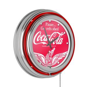 Coca-Cola Red Logo Lighted Analog Neon Clock COKE8DR-HD - The Home Depot