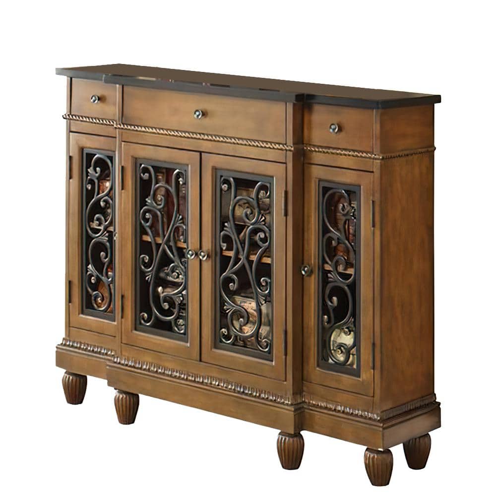 Acme Furniture Vidi 43 in. Oak Standard Rectangle Wood Console Table ...