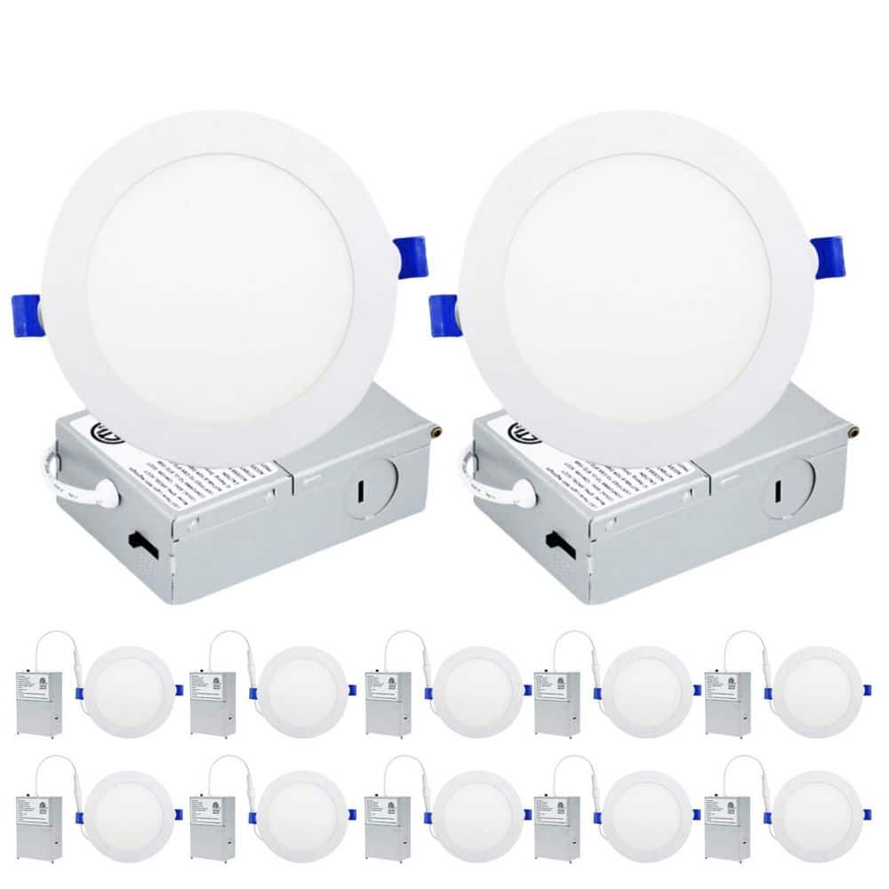 KOAOEIRS 6 in. Ultra Thin Indoor Integrated LED Recessed Ceiling Light ...