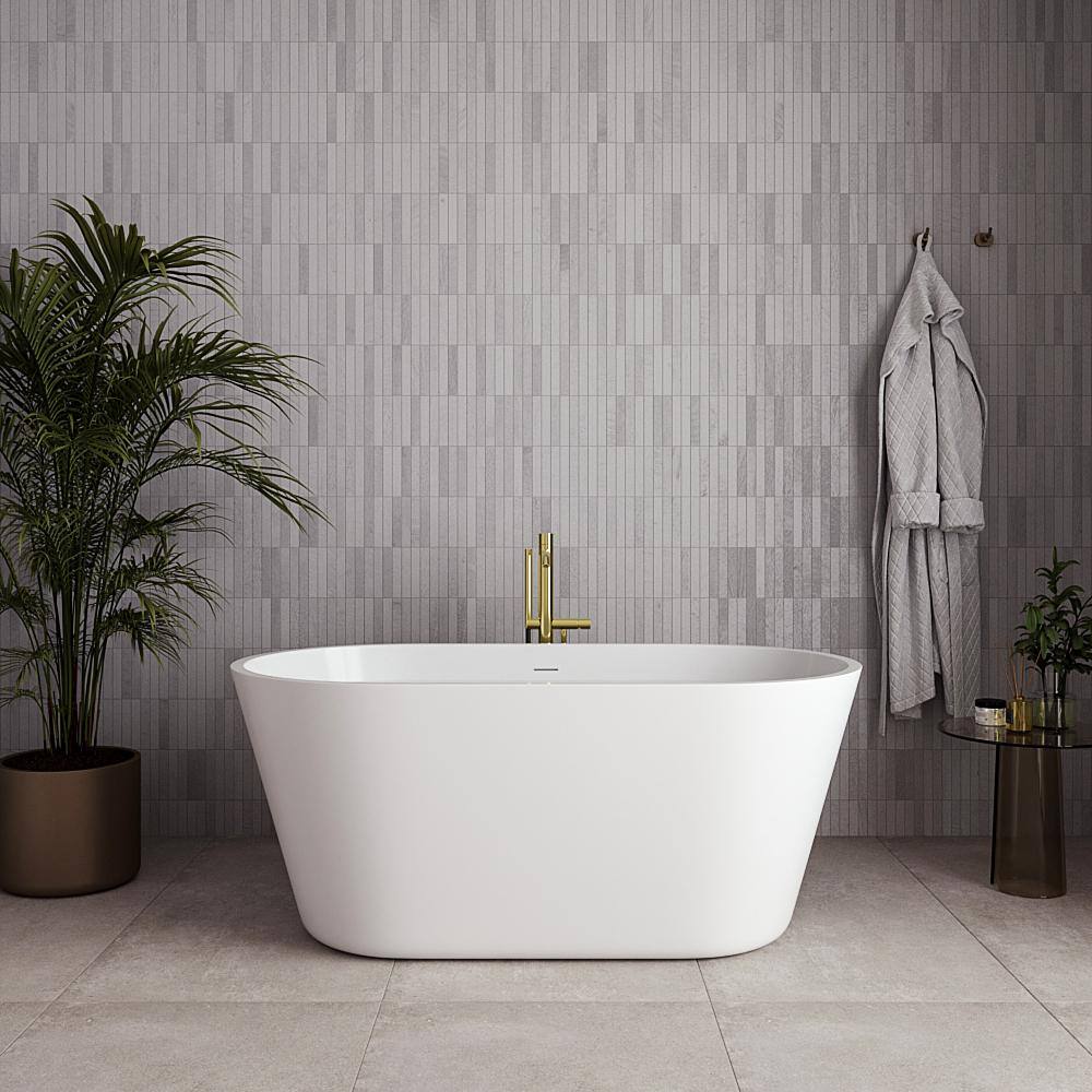 Streamline 54 in. x 29 in. Acrylic Freestanding Soaking Bathtub in ...