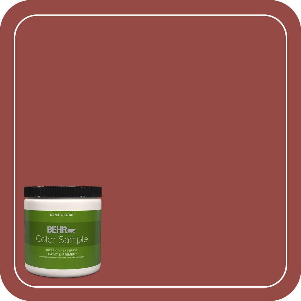 BEHR PREMIUM PLUS 8 oz. #HDC-FL14-4 Cranberry Zing Semi-Gloss Interior ...
