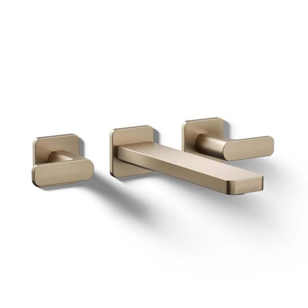 KOHLER Parallel Wall-Mount Bathroom Sink Faucet Trim 1.2 Gpm in Vibrant ...